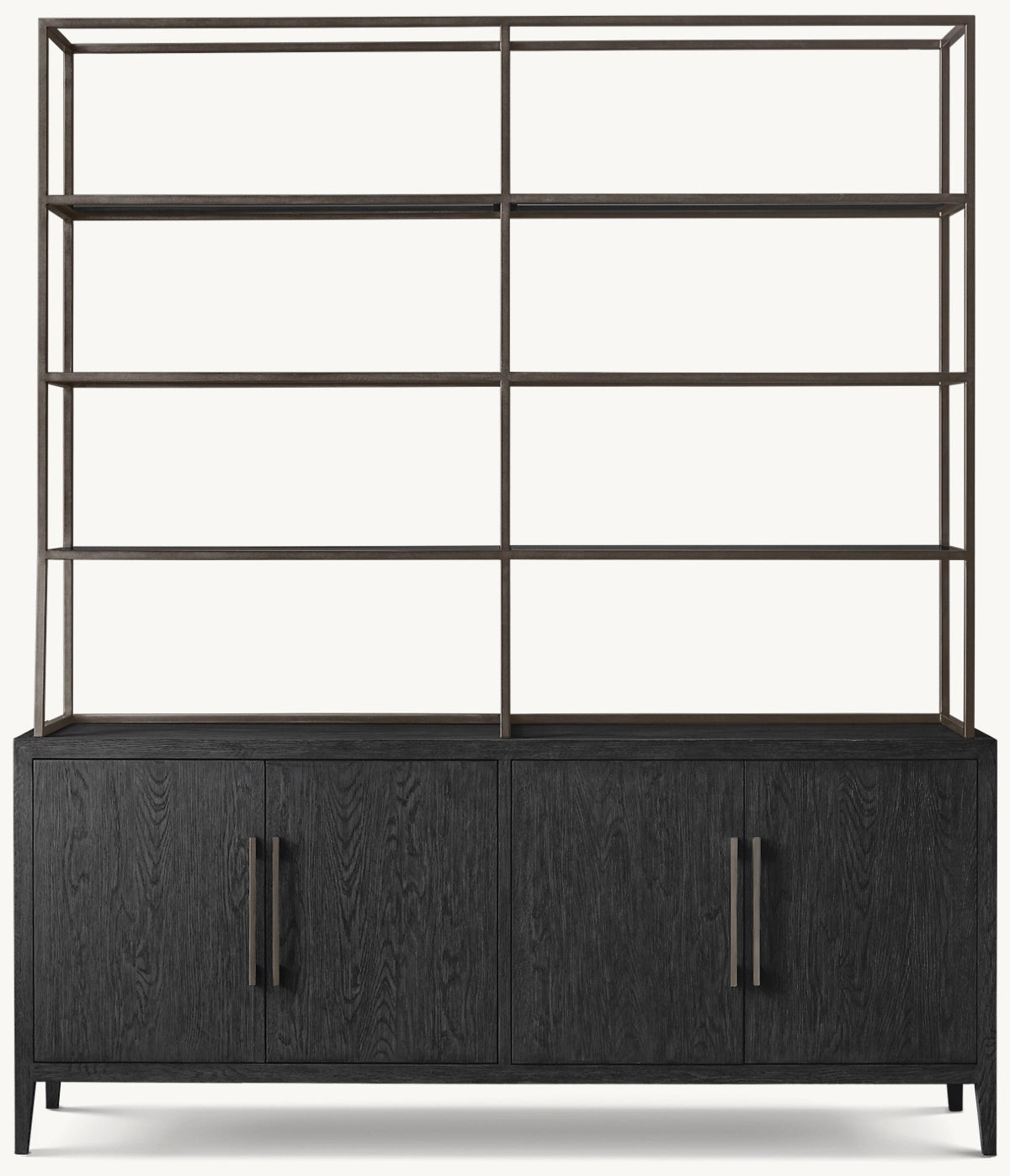 French Contemporary 4-door Open Sideboard & Hutch – rhmaker