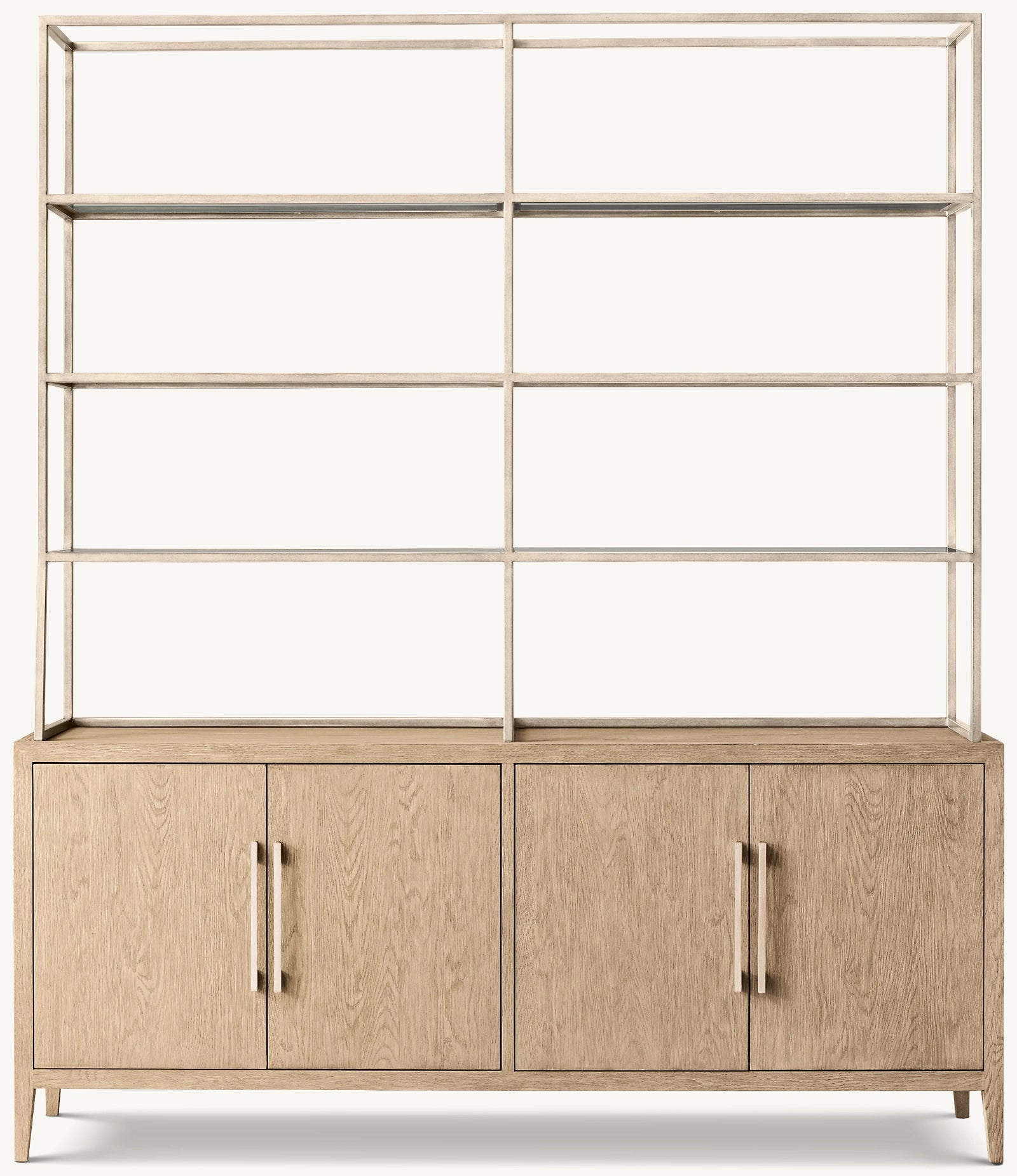 French Contemporary 4-Door Open Sideboard & Hutch – rhmaker