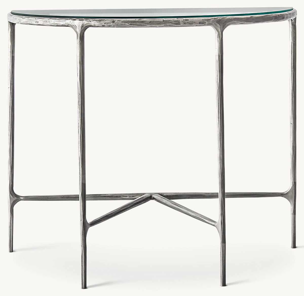 Thaddeus Glass Demilune Console Table – rhmaker